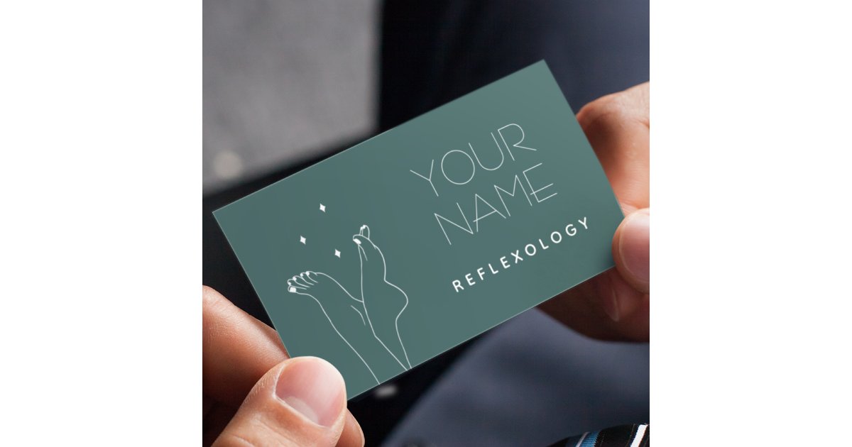 Reflexology Pedicure Massage Therapy Pretty Feet Business Card | Zazzle