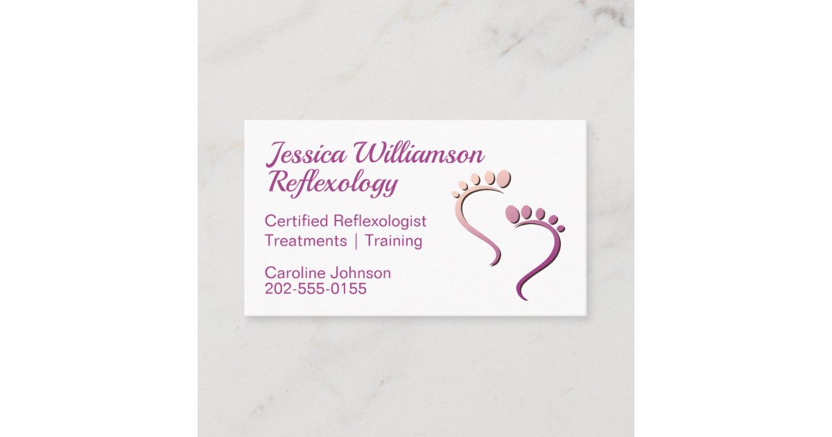 Reflexology Podiatrist Foot Care Business Card | Zazzle