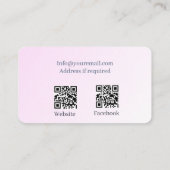 Reflexology QR Code Pink Lotus Flower Moon Business Card | Zazzle