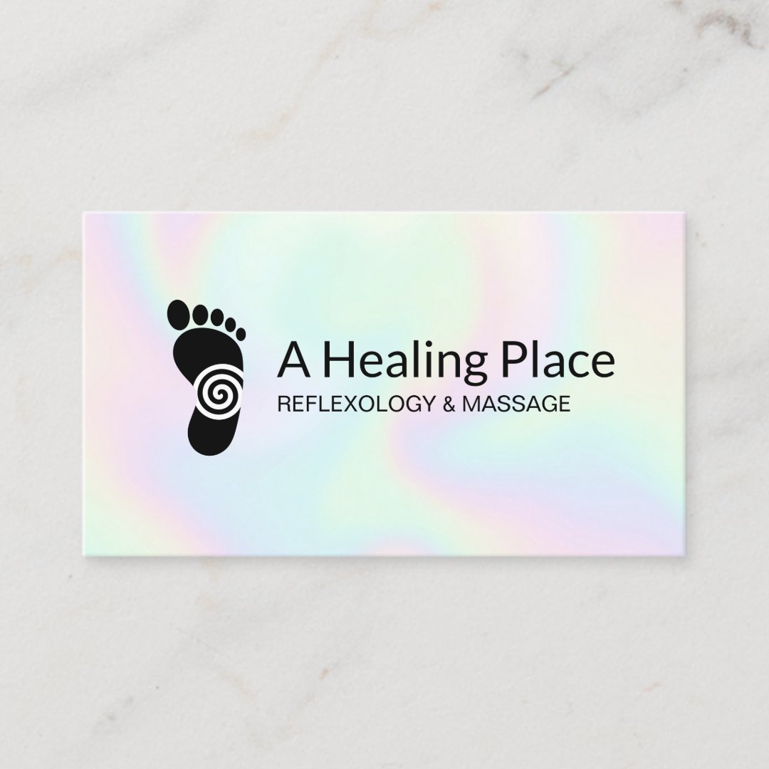Reflexology Reflexologist Foot Massage Logo Business Card | Zazzle