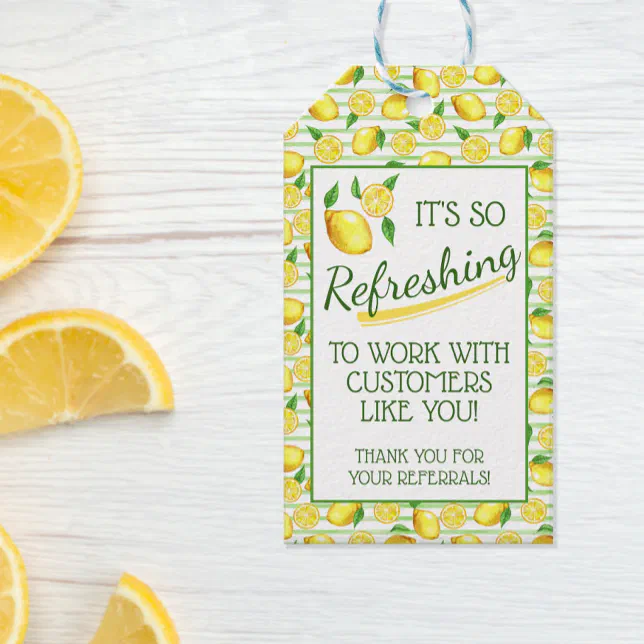 Refreshing Summer Lemon Pop By Gift Tags | Zazzle