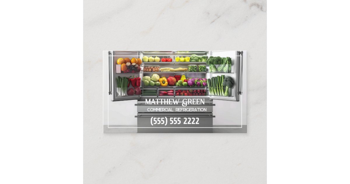 Refrigeration Custom QR Business Card | Zazzle