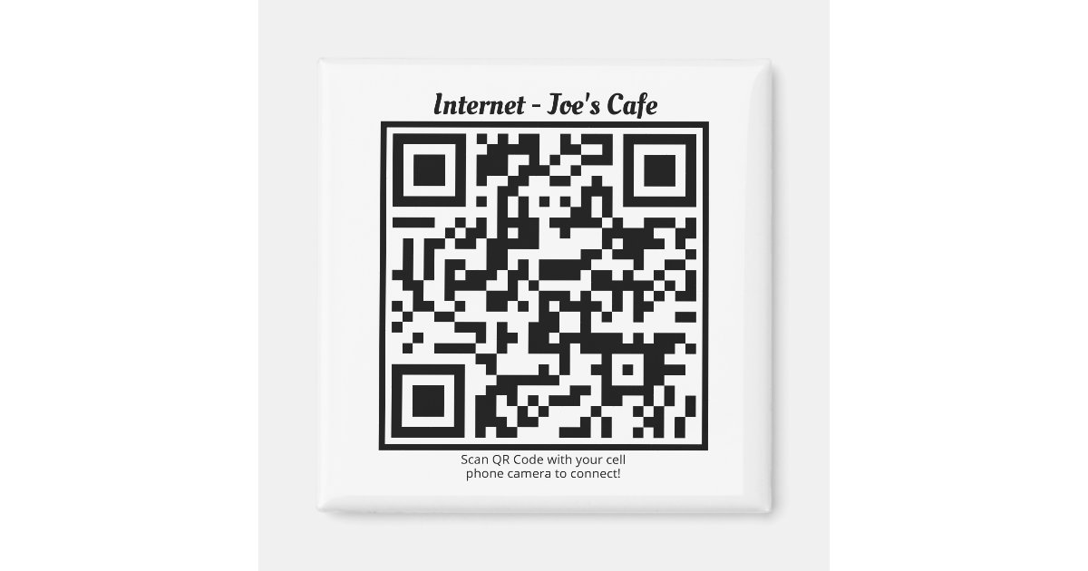Refrigerator Magnet with QR Code | Zazzle
