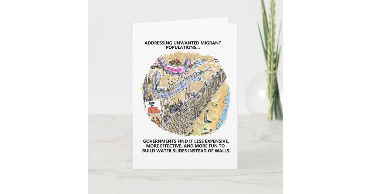 Refugee Water Slides greeting card | Zazzle Refugee Water Slides greeting card | Zazzle