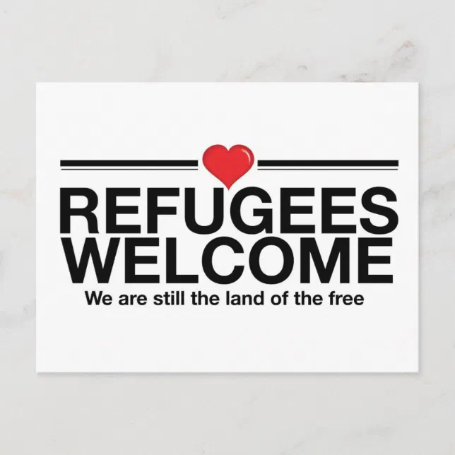 Refugees Welcome Postcard | Zazzle