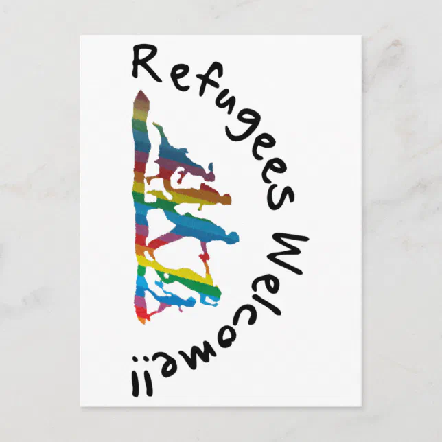 Refugees Welcome Postcard | Zazzle