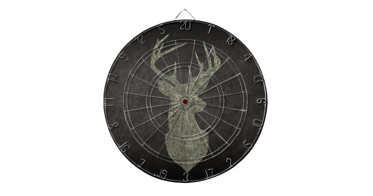 Regal Buck Trophy Deer Silhouette in Camouflage Dart Board | Zazzle