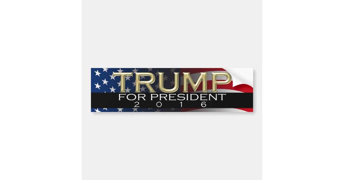Regal Golden Donald Trump Bumper Sticker | Zazzle