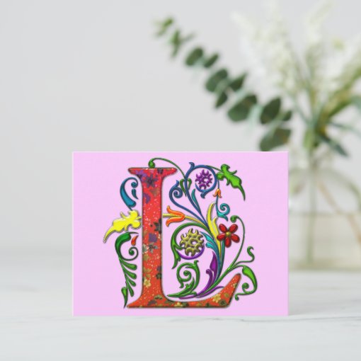 REGAL Letter L Postcard | Zazzle
