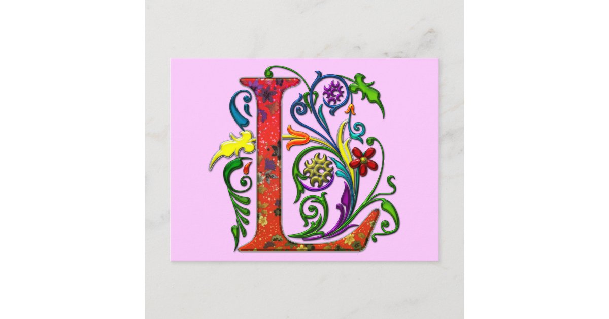 REGAL Letter L Postcard | Zazzle