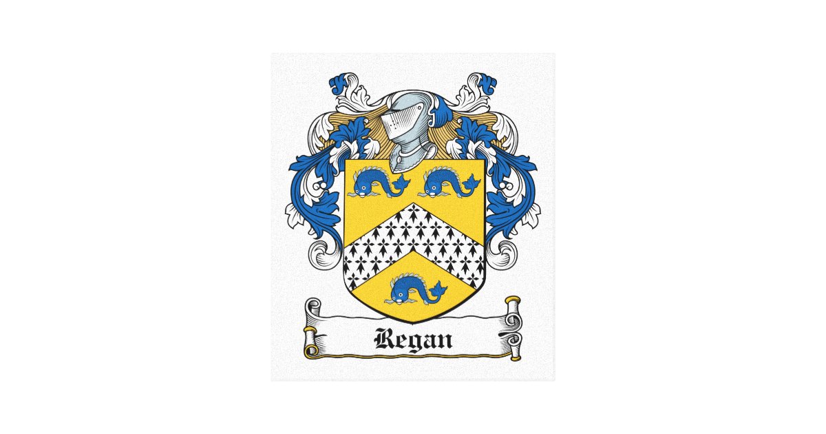 Regan Family Crest Canvas Print | Zazzle