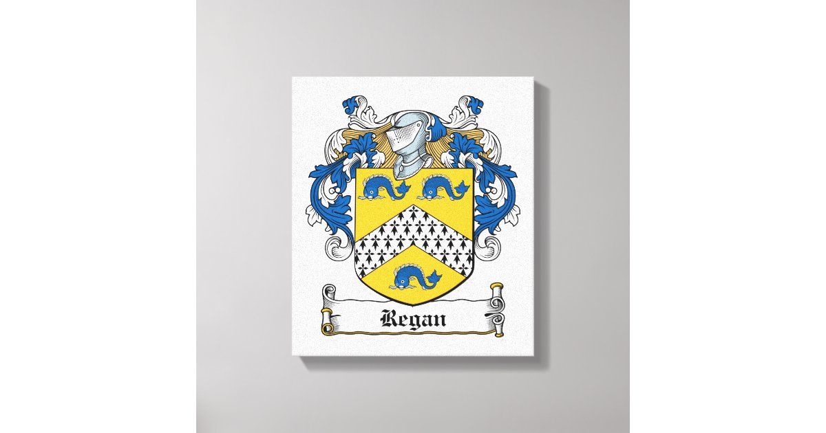 Regan Family Crest Canvas Print | Zazzle
