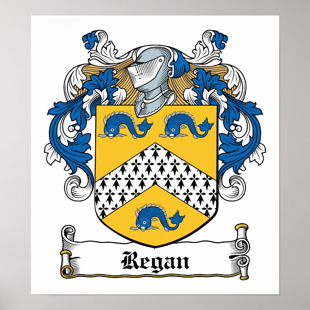 Regan Family Crest Poster | Zazzle