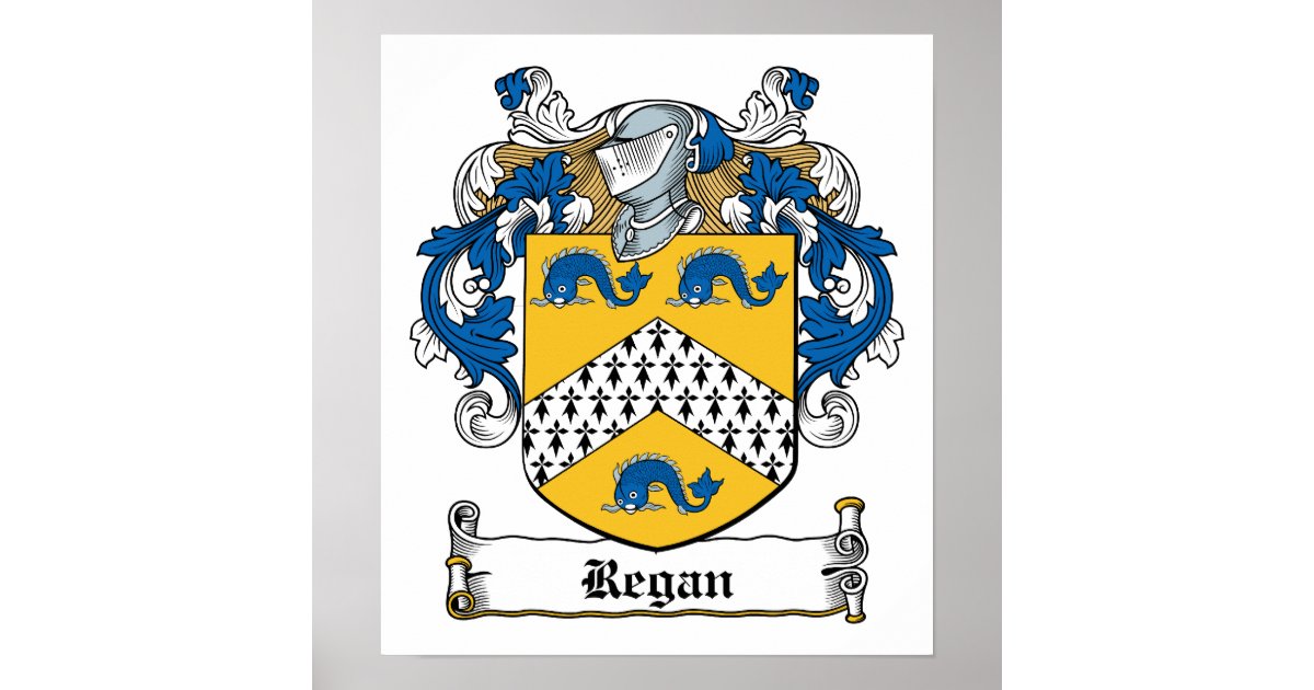 Regan Family Crest Poster | Zazzle
