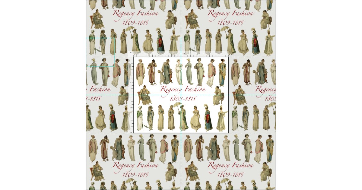 Regency Fashion 1809-1815 Fabric | Zazzle