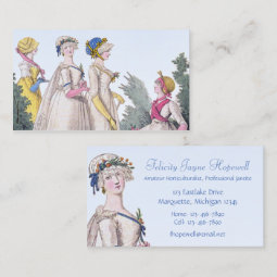 Regency Fashion Custom Personal Calling Cards | Zazzle
