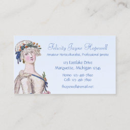 Regency Fashion Custom Personal Calling Cards | Zazzle