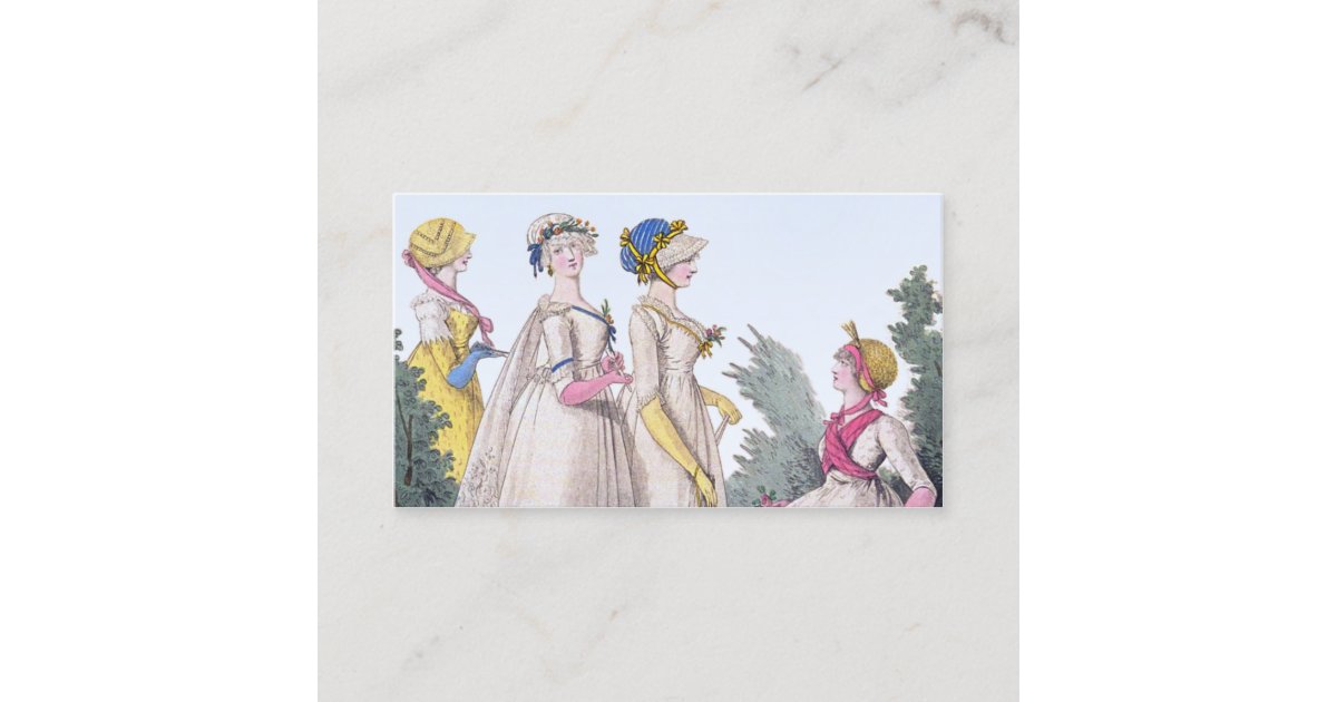 Regency Fashion Custom Personal Calling Cards | Zazzle