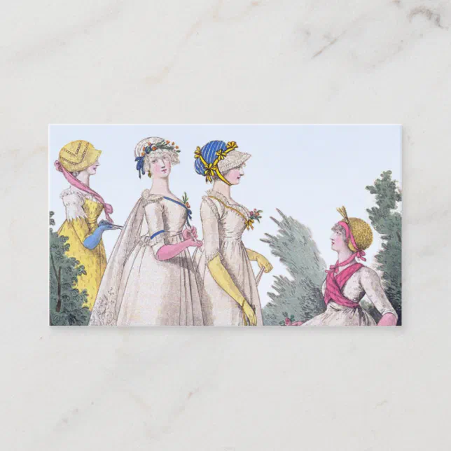 Regency Fashion Custom Personal Calling Cards | Zazzle