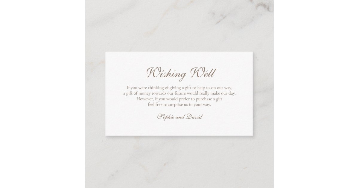 Regency French Fleur dd Lis Wedding Wishing Well Enclosure Card | Zazzle