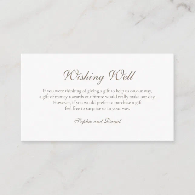 Regency French Fleur dd Lis Wedding Wishing Well Enclosure Card | Zazzle