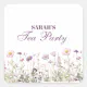 Regency Garden Birthday Party Square Sticker | Zazzle