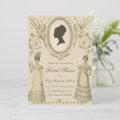 Regency Ladies Vintage Calligraphy Bridal Shower Invitation | Zazzle