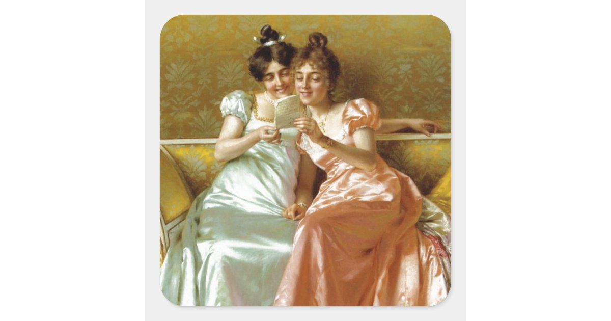 Regency Letter Square Sticker | Zazzle