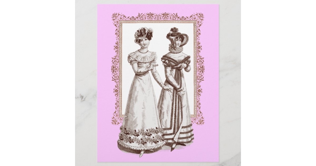 Regency Period Costumes - 1821 French Fashions | Zazzle