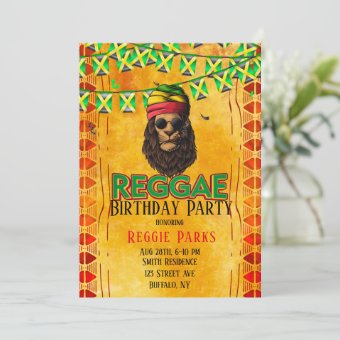 Reggae Birthday Party Invitation | Zazzle