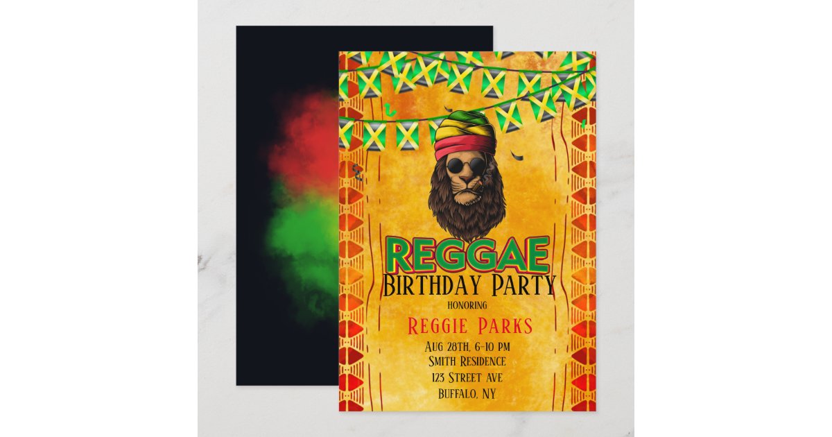 Reggae Birthday Party Invitation | Zazzle