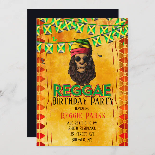 Reggae Birthday Party Invitation | Zazzle