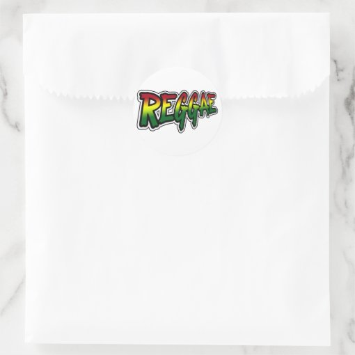 REGGAE CLASSIC ROUND STICKER | Zazzle