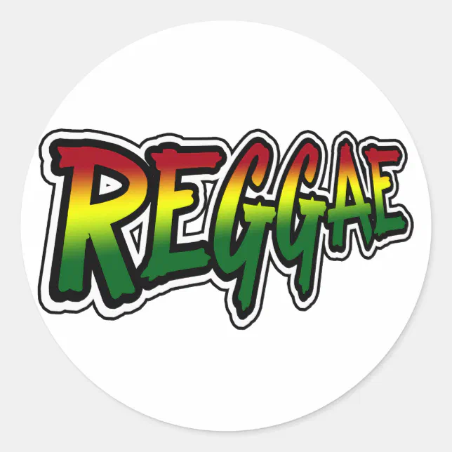 REGGAE CLASSIC ROUND STICKER | Zazzle