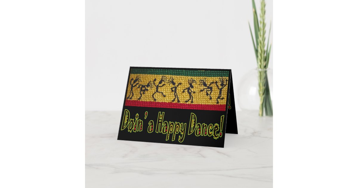 reggae dance happy birthday card | Zazzle