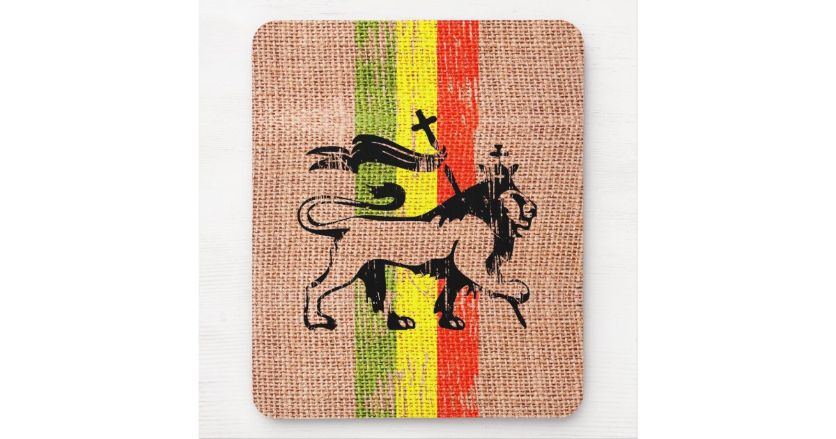 Reggae king lion mouse pad | Zazzle