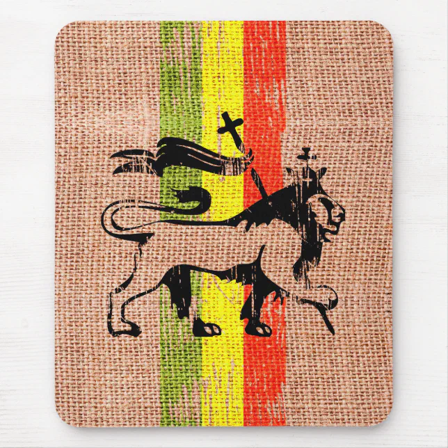 Reggae king lion mouse pad | Zazzle