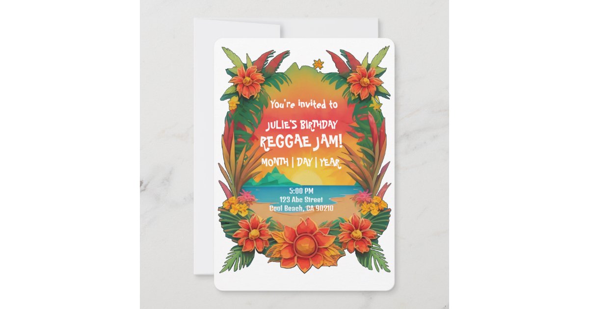 Reggae Party Invitation | Zazzle