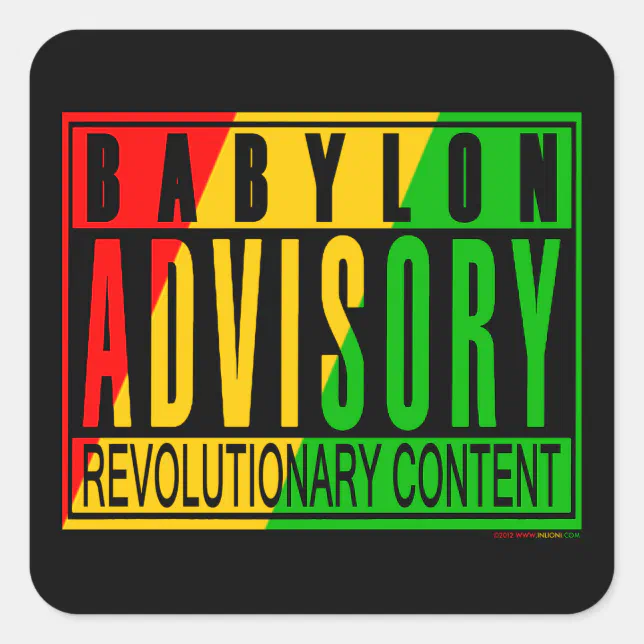 Reggae RASTA Square Sticker | Zazzle