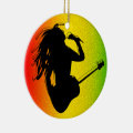Reggae Rastafarian Standard Round Ornament | Zazzle