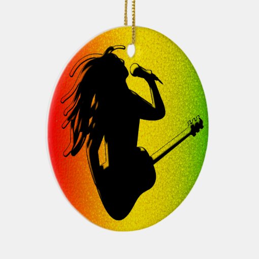 Reggae Rastafarian Standard Round Ornament | Zazzle