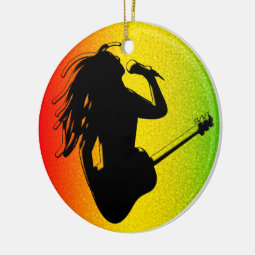 Reggae Rastafarian Standard Round Ornament | Zazzle