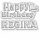 Regina Happy Birthday silver Sticker | Zazzle