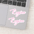 Regina Name in Pink x2 Sticker | Zazzle