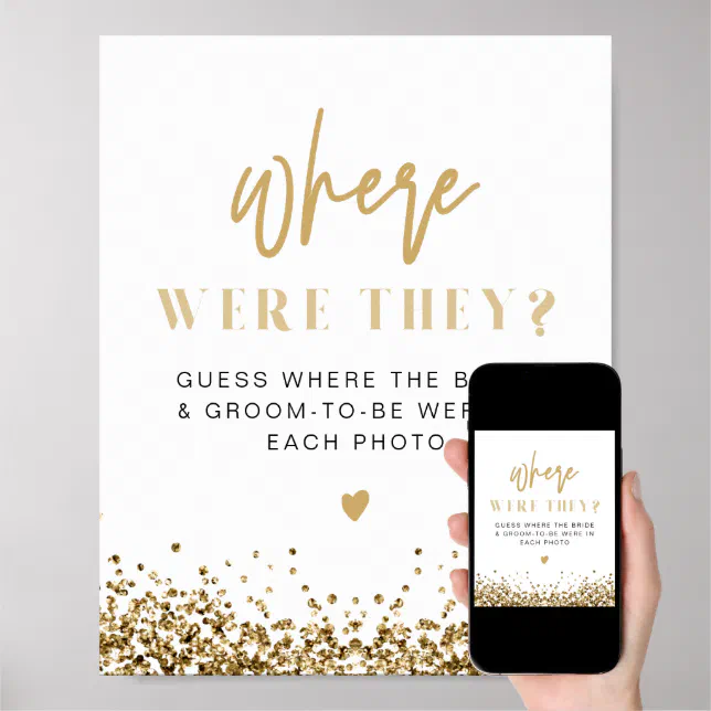 REGINA Yellow Gold Glitter Where Were They Sign | Zazzle