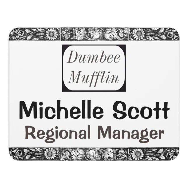 Regional Manager Office Name Plate Floral Sign | Zazzle