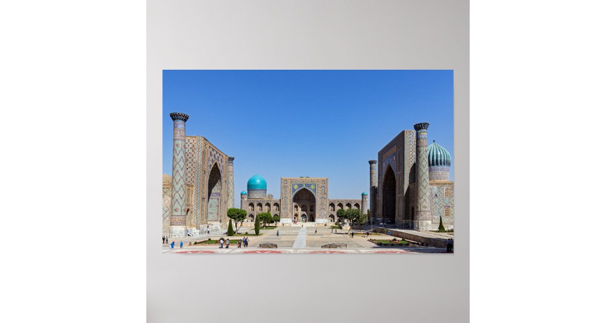 Registan square - Samarkand, Uzbekistan, Asia Poster | Zazzle