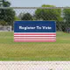 Register To Vote Patriotic Red White and Blue Banner | Zazzle