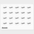 Registered Coonass Wave Classic Round Sticker | Zazzle