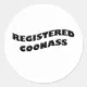 Registered Coonass Wave Classic Round Sticker | Zazzle